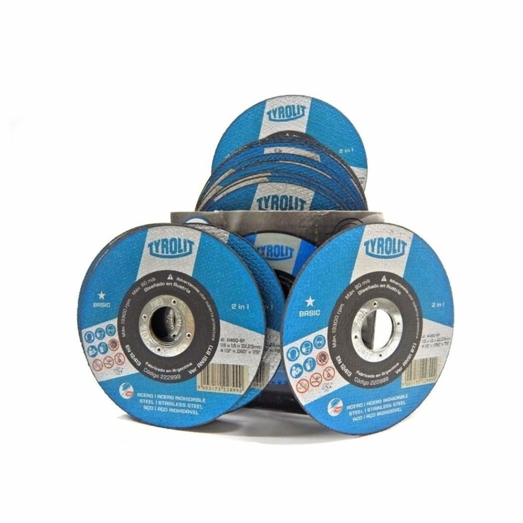 Disco de Corte Tyrolit Basic 115x1.6mm 25u