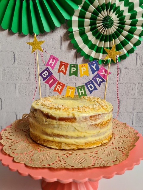 Cake Topper Happy Birthday Azul - Comprar en PONPON