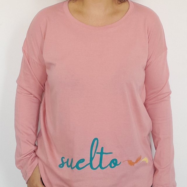 Remera Suelto Manga Larga Rosa - Comprar en Despertate