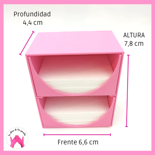 Mini cajonera de porta wipes (incluye 2 porta wipes y 40 wipes blancos ...