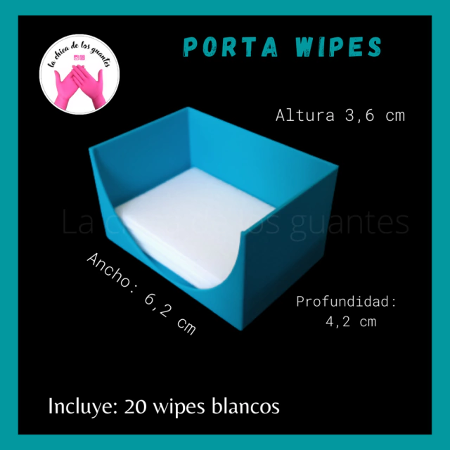 Porta Wipes COLOR TURQUESA (para wipes pequeños de 4 x 6 cm) INCLUYE 20 ...