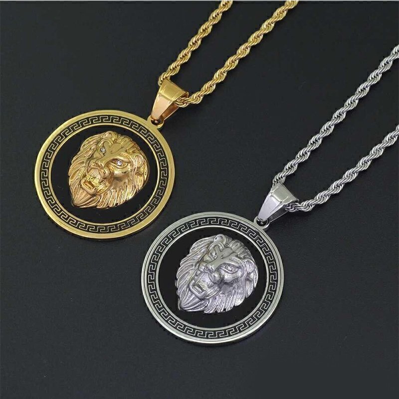 Cadena con Dije Iced Chain Leon Acero Inoxidable N°2