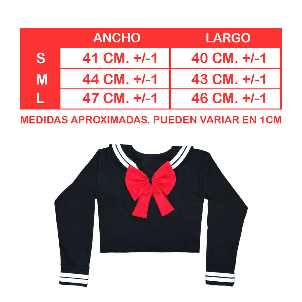 Crop Top Seifuku Negro - Comprar en KITCH TECH