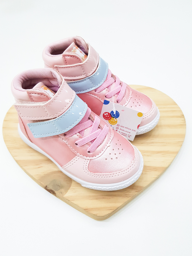 Tênis Infantil Cano Alto Rosa Xuá Xuá 049.178.003