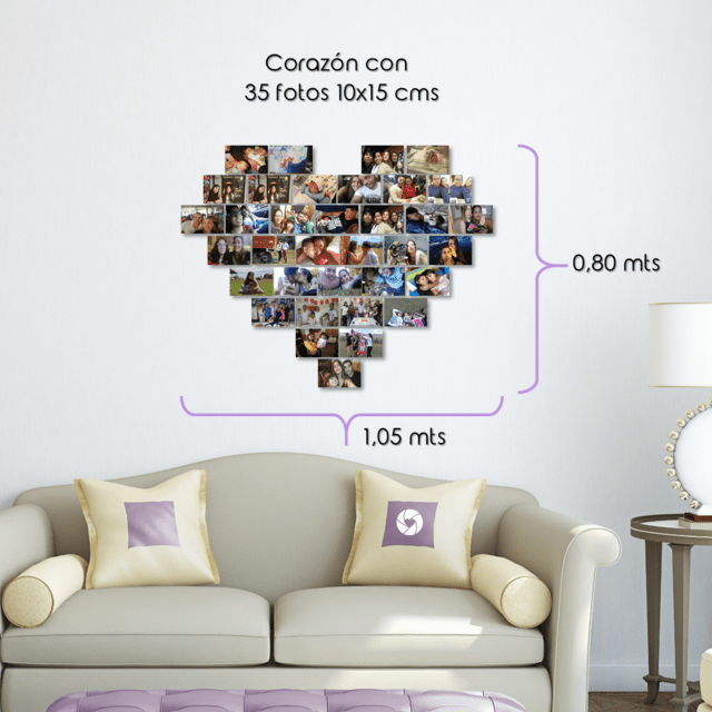 Corazon con fotos