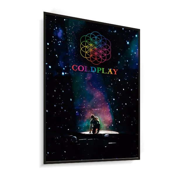 Quadro Decorativo Com Moldura Coldplay Minimal