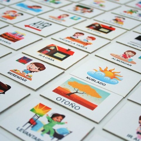 AGENDA VISUAL SEMANAL CON 96 PICTOGRAMAS HORIZONTAL