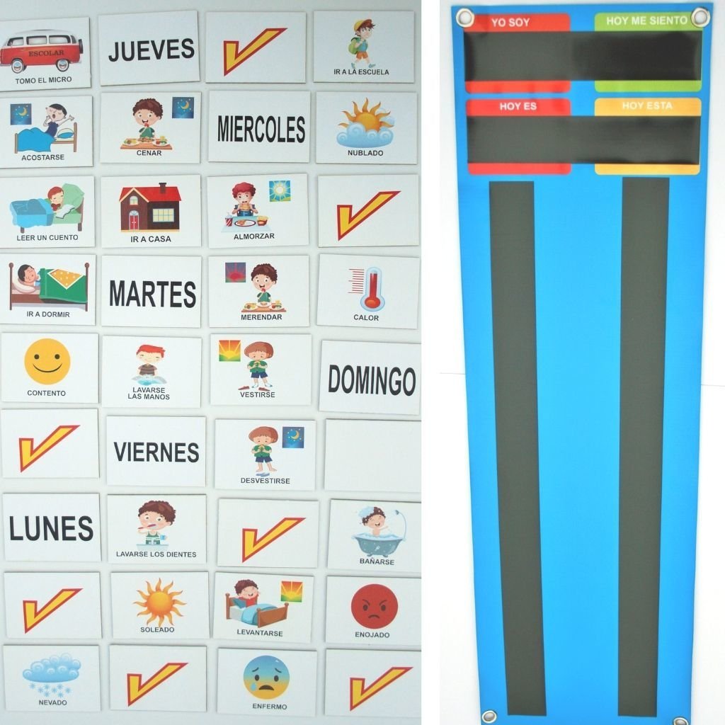 Agenda visual diaria con pictogramas - Juegos Vicap