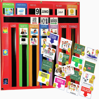 AGENDA VISUAL SEMANAL VERTICAL CON 72 PICTOGRAMAS