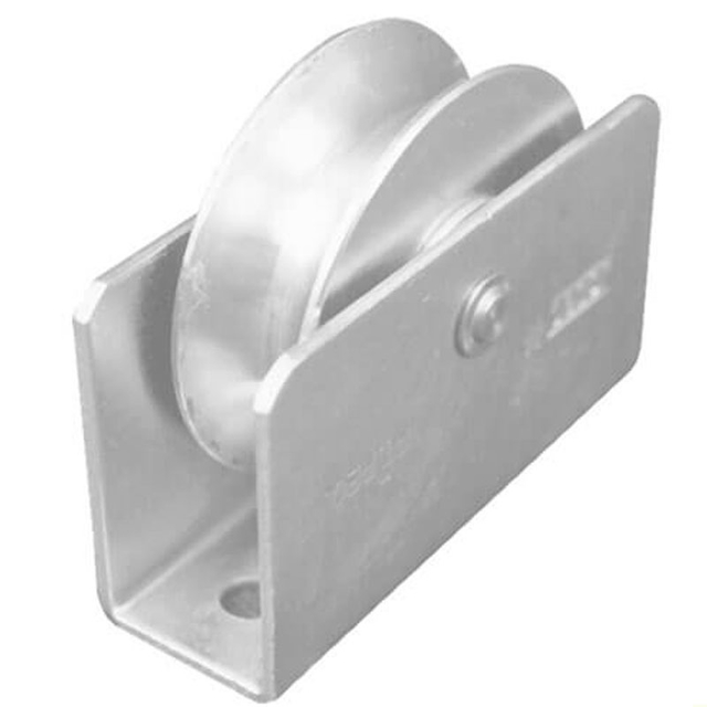 roldana canal em v com suporte e rolamento 2" jocec