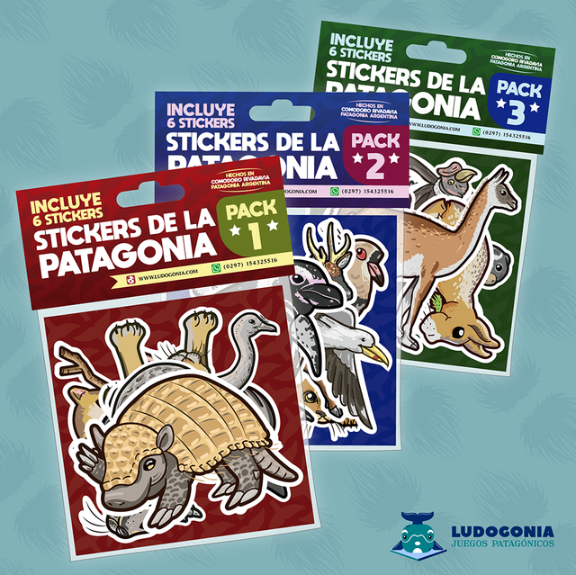 COMBO PACKS 1-2-3 Stickers de la Patagonia *NOVEDAD*