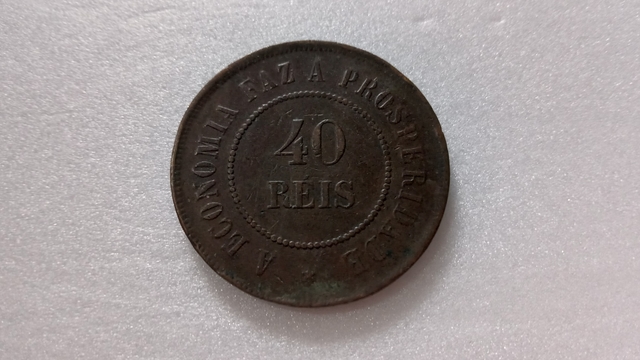 Moeda de 40 Réis de 1909 Bronze VINTEM ML 05