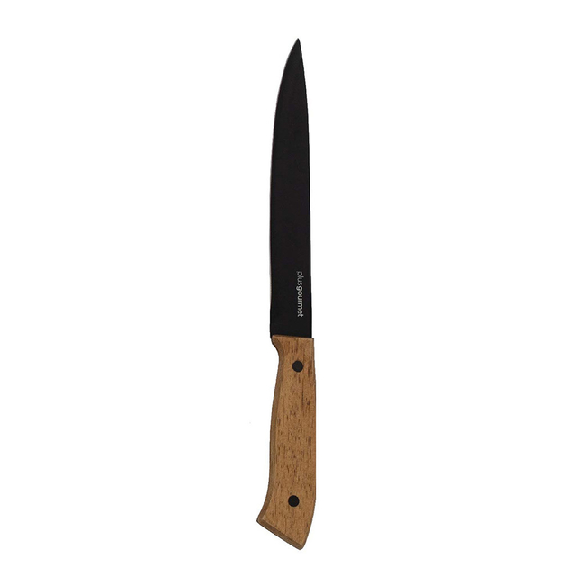 Cuchillo Fileteador Acero/cerámica Con Mango De Madera - Plus Gourmet
