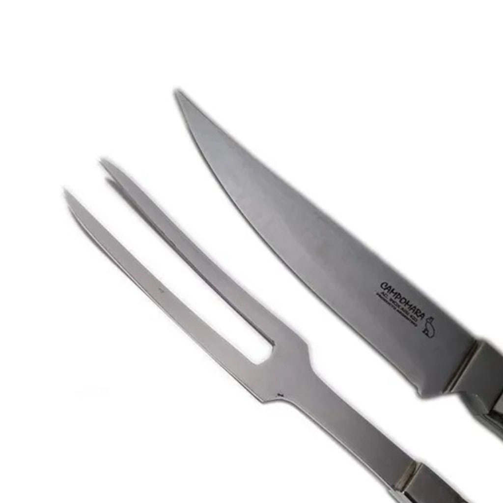 Juego Parrillero Mediano Trinche Cuchilla Funda