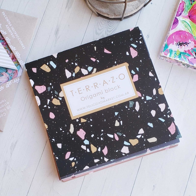 Block Origami Terrazo x 120 h 80 g 15 x 15 cm Felicidad M