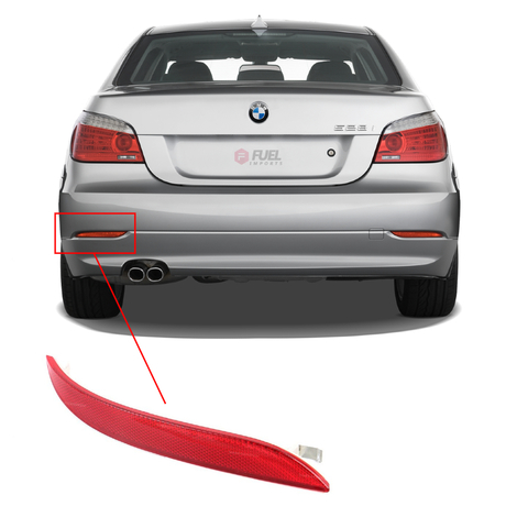 Refletor Parachoque Traseiro BMW Serie 5 (E60) 520i 525i 528i 530i 535i ...