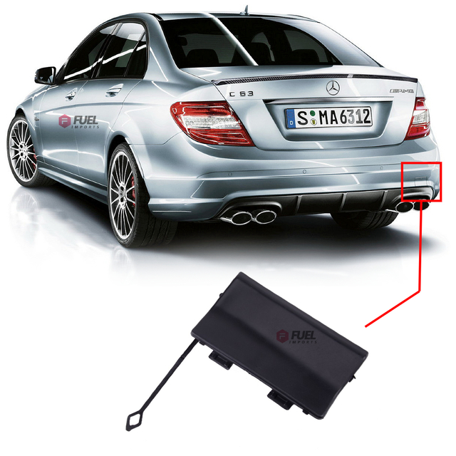 Tampa Reboque Parachoque Traseiro Mercedes-Benz C250 C300 C350 C63 AMG ...