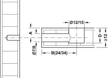 Conector Minifix Hafele 15 com borda