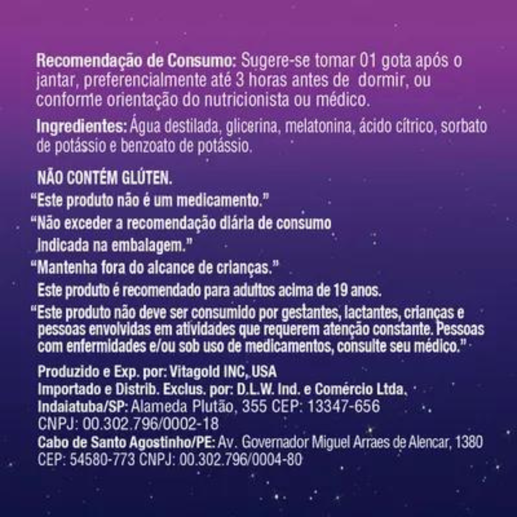 Melatonina Líquida (60ml) | Vit Gold