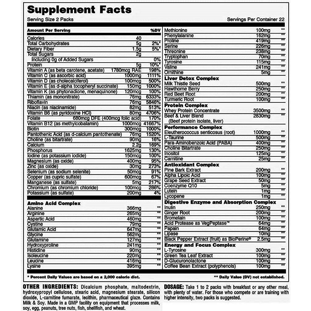 ANIMAL PAK (44 paks) | Universal Nutrition