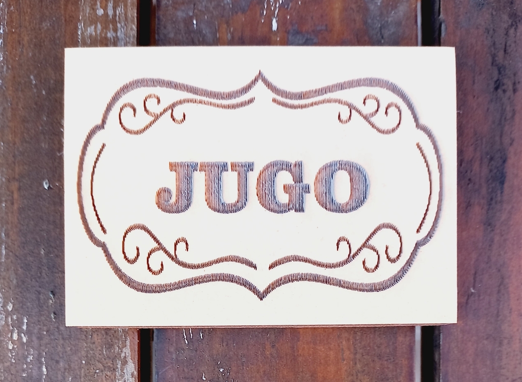 Sello bajo relieve, JUGO (7 x 5cm)- - Mansika Tienda