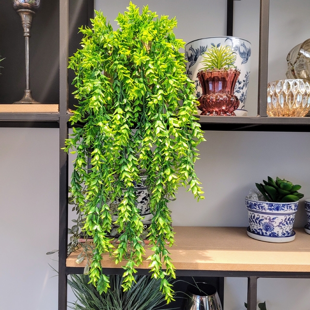 Pendente Columnea Camarão 70x11cm Planta Artificial