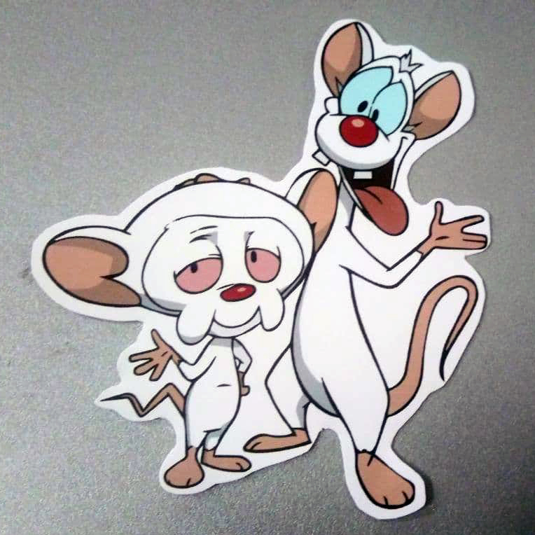 Stickers - Pinky y Cerebro - Comprar en Tienda.Amarilla