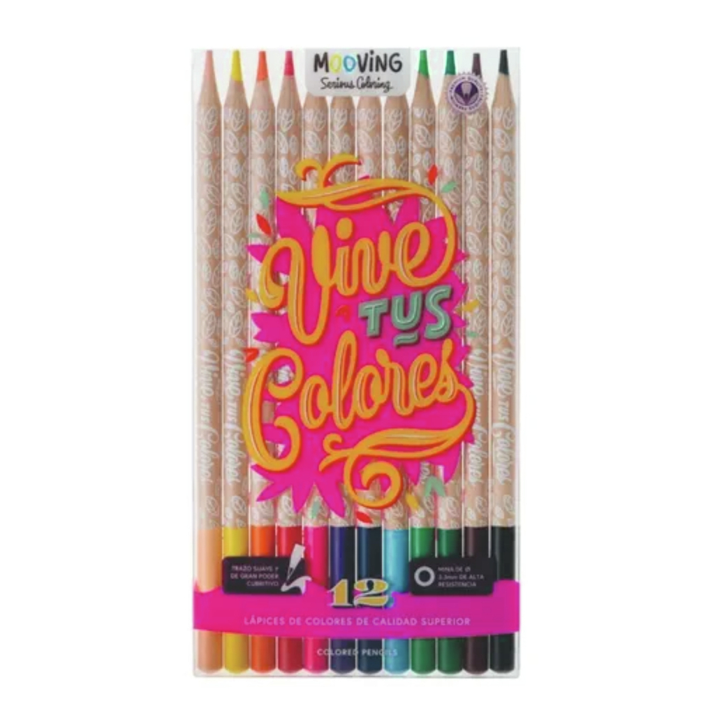 LAPIZ COLOR MOOVING LARGOS X 12 - Damasco Librerias