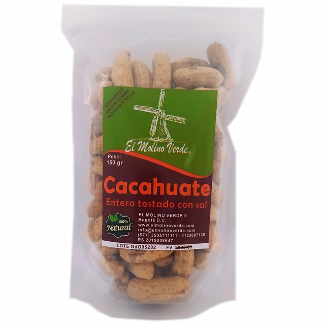 CACAHUATES TOSTADOS CON SAL - EL MOLINO VERDE