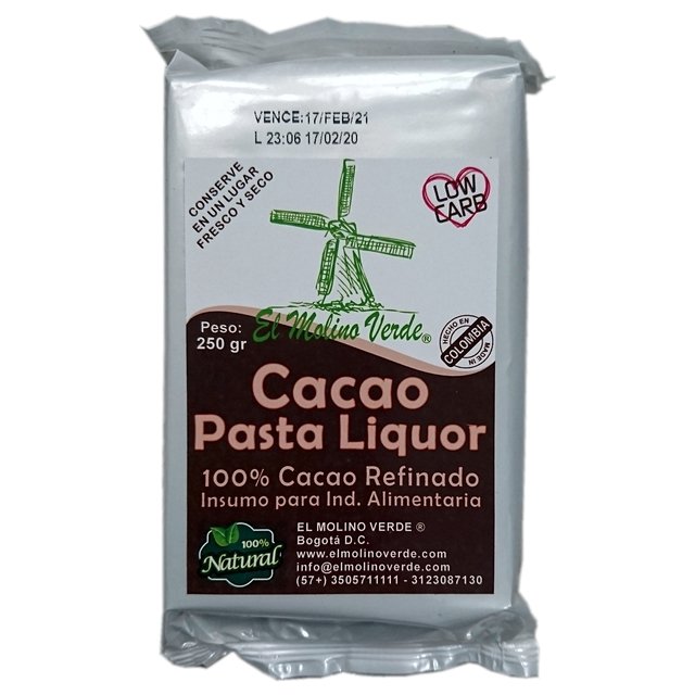 PASTA LIQUOR DE CACAO - Comprar en EL MOLINO VERDE