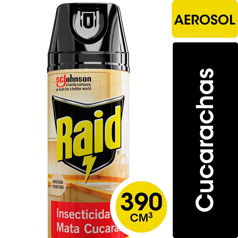 Insecticida Aerosol Raid Cocina Cucarachas sin Olor x360cc