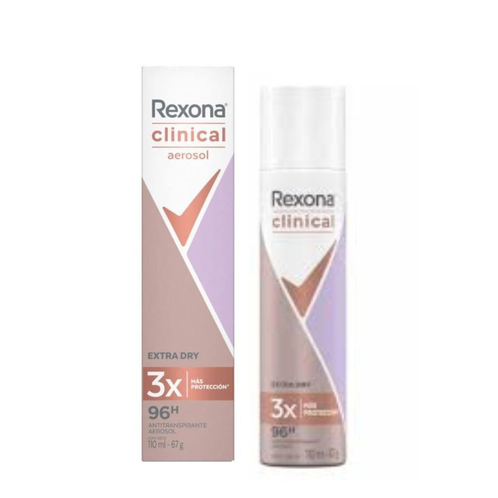 Antitraspirante Aerosol Rexona Clinical Extra Dry 110ml