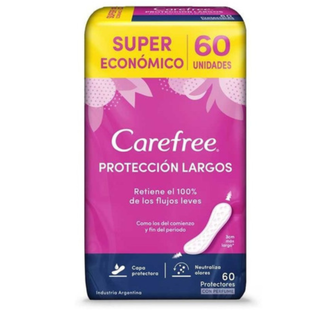 Protector Diario Carefree Proteccion Largos x60uni