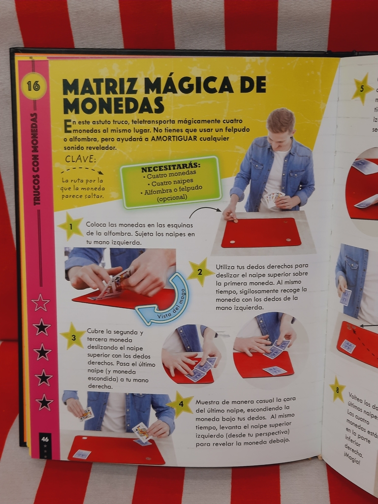 Libro de Trucos de Magia con Monedas, Naipes y Objetos Cotidianos de Lexus