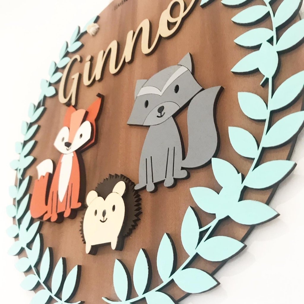 Zorro Mapache y Puercoespín - Cartel 35cm