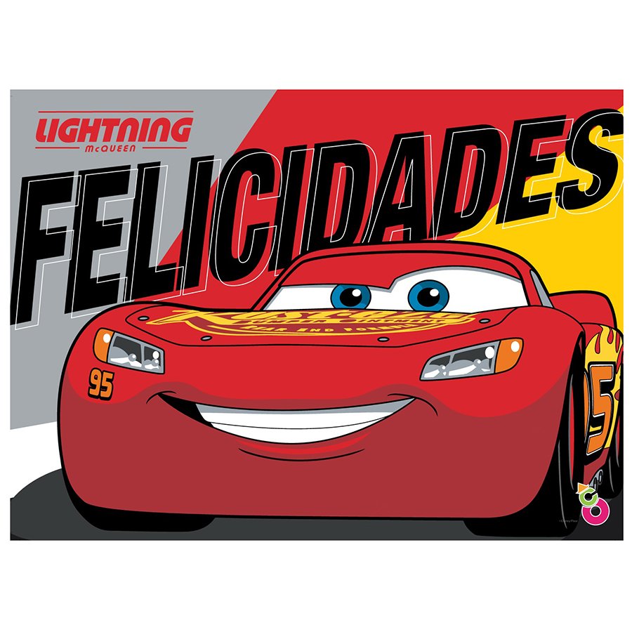 Afiche Felicidades! Cars. - Juanalalo Cotillon