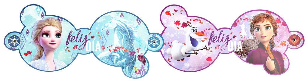 Banderin Felíz Cumple! Frozen. - Juanalalo Cotillon