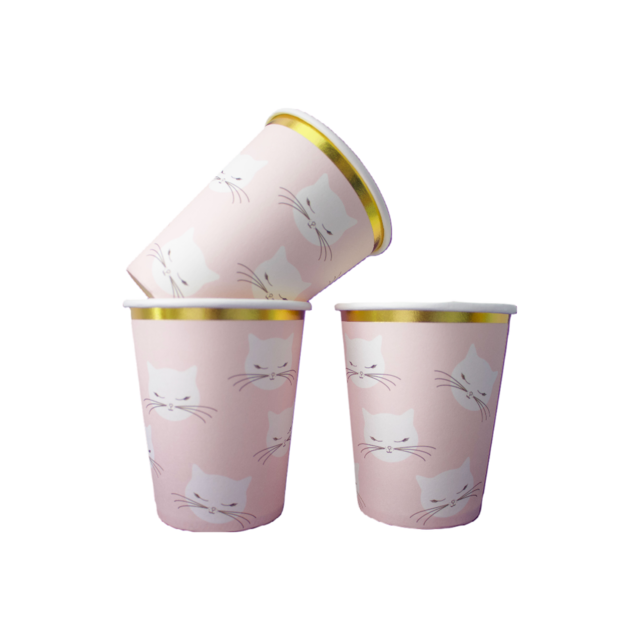 Vasos Golden Cat - Comprar en Juanalalo Cotillon