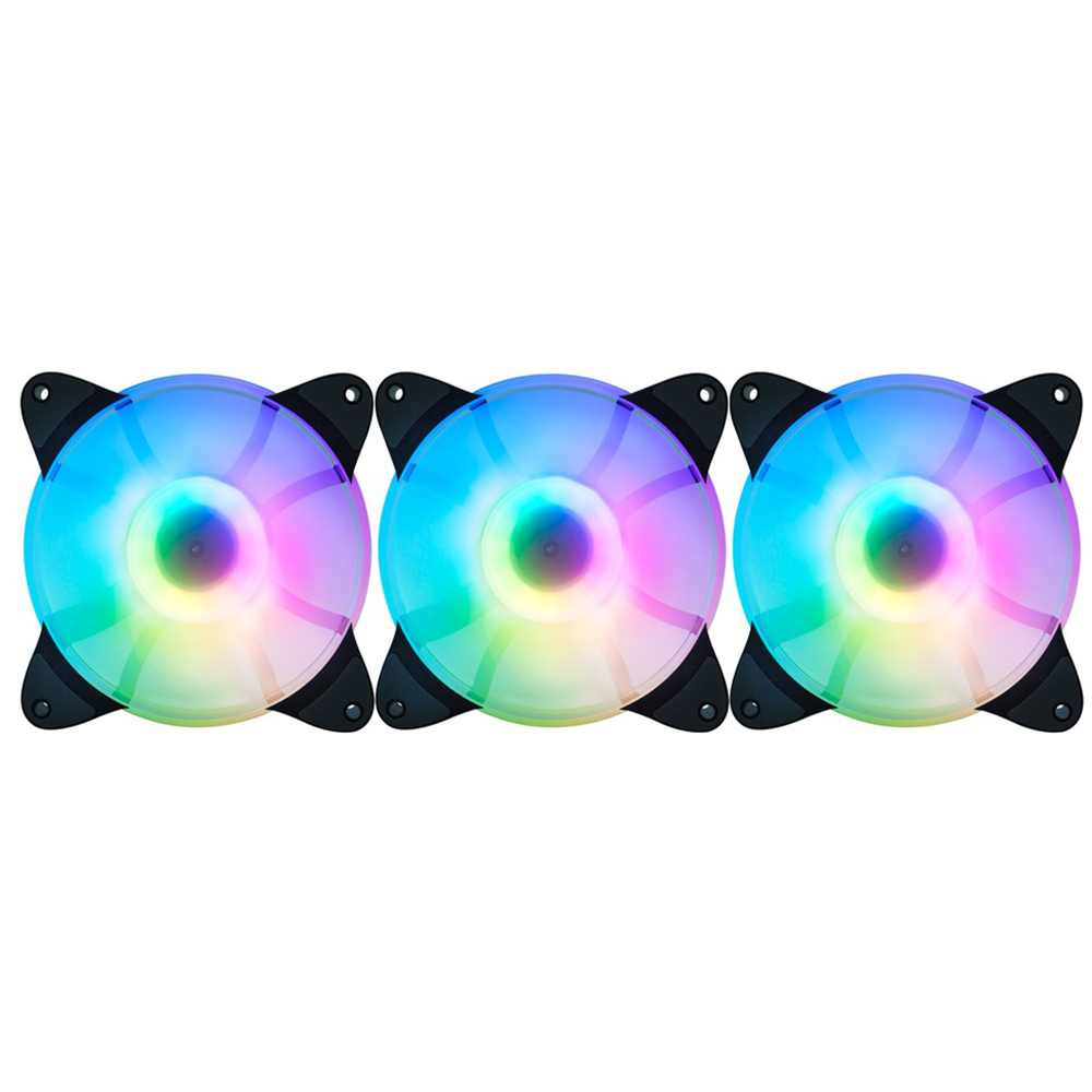 Fan Gamer 1stplayer Cc Combo Branco/Preto 3 X 120mm Argb C/ Controle - CC