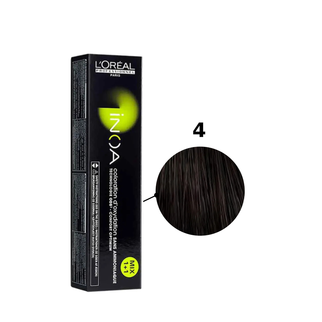 Coloração L'Oréal Inoa 60g - Cor 4 Castanho