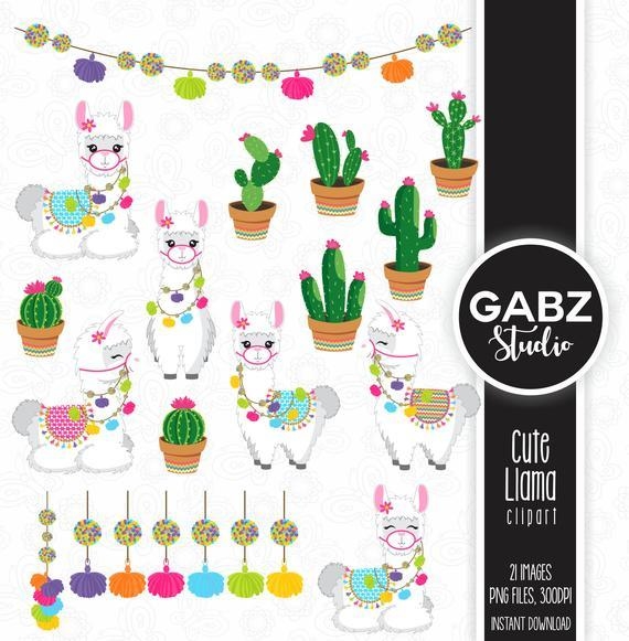 Hoja de Elementos Cute Llama - Comprar en Scrapear