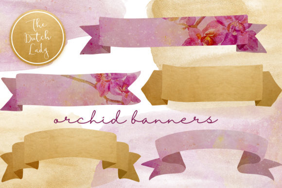 Hoja de Elementos Orchid Banners - Comprar en Scrapear