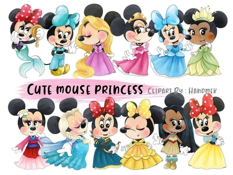 Hoja de Elementos Minnie Princess - Comprar en Scrapear