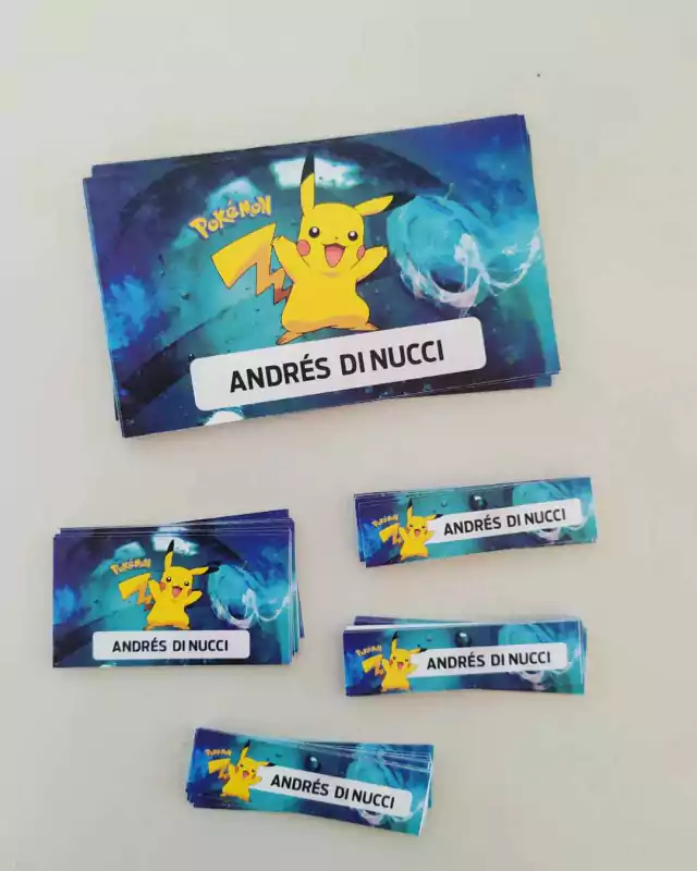 Kit Etiquetas Escolares - Pikachu - Wilow Diseño