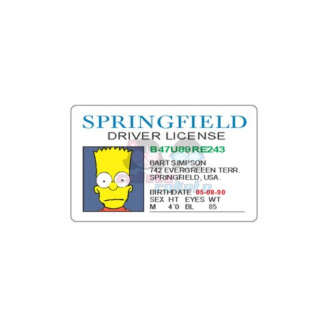 Credencial Bart Simpsons - The Simpsons - COKETACOKETO