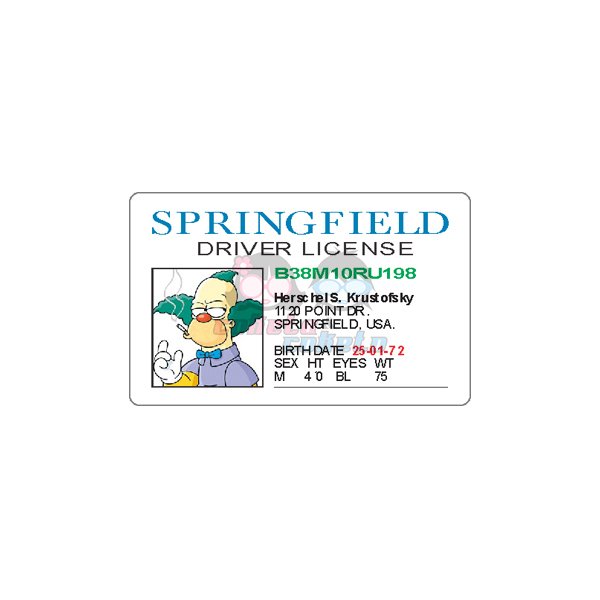 Credencial Krusty - The Simpsons - COKETACOKETO