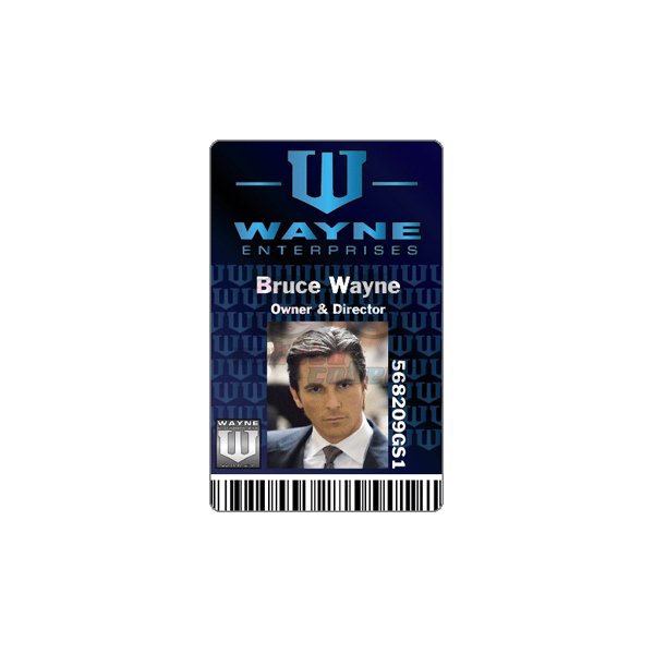 Credencial Bruce Wayne - Batman - COKETACOKETO