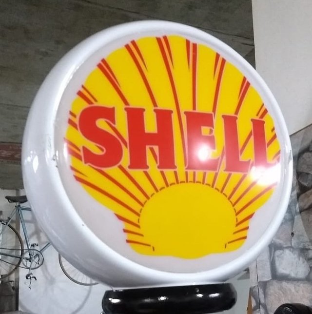 Bocha de surtidor Shell bco - Antique Carteles