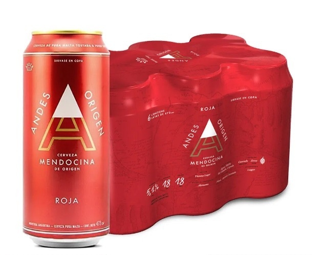 Six Pack Cerveza Andes Roja 473ml
