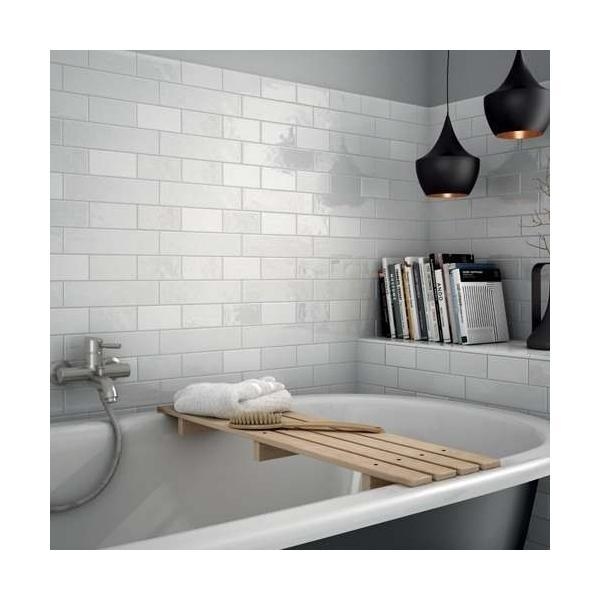 Azulejos Subway Recto Blanco Brillante 7,5 x 15